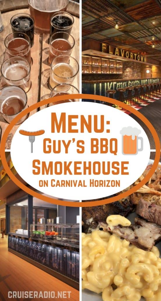 Guy Fieri BBQ Prices on Carnival Horizon