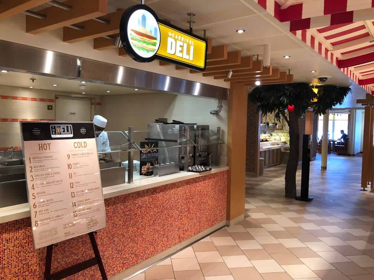 Carnival's New Deli Menu