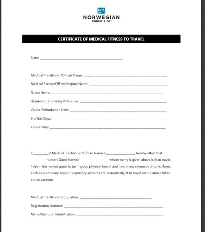 Norwegian To Cruisers Over 70: Get A Doctor’s Note