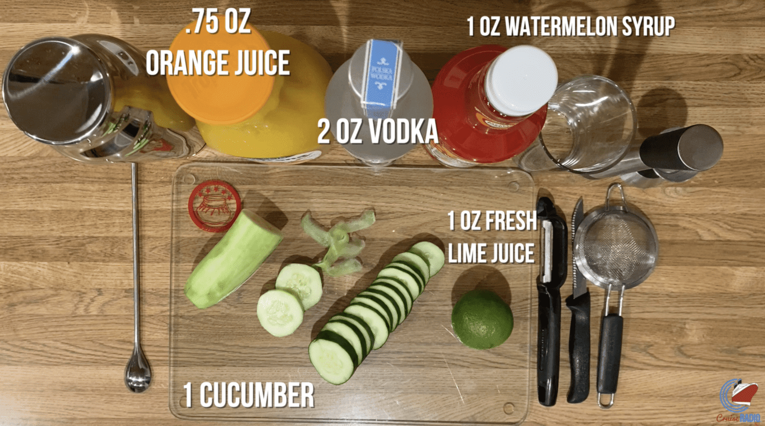 How to Make a Cucumber Sunrise on Carnival Cruise Line [VIDEO]