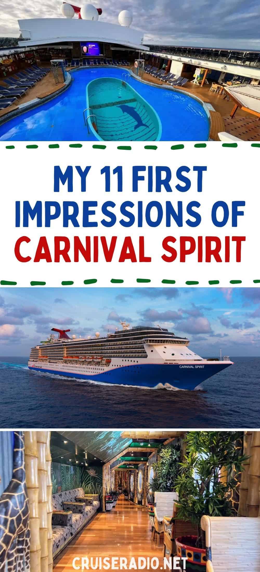 11 First Impressions of Carnival Spirit