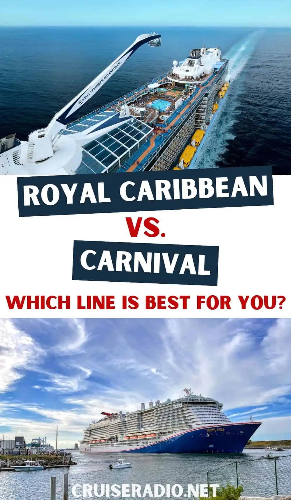 Comparing Royal Caribbean vs. Carnival Cruise Line Comparing Royal Caribbean vs. Carnival Cruise Line
