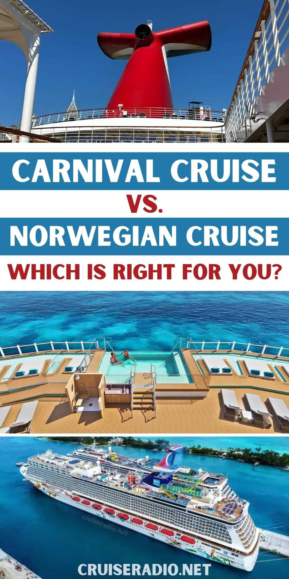 Compare: Carnival Cruise Line vs. Norwegian Cruise Line