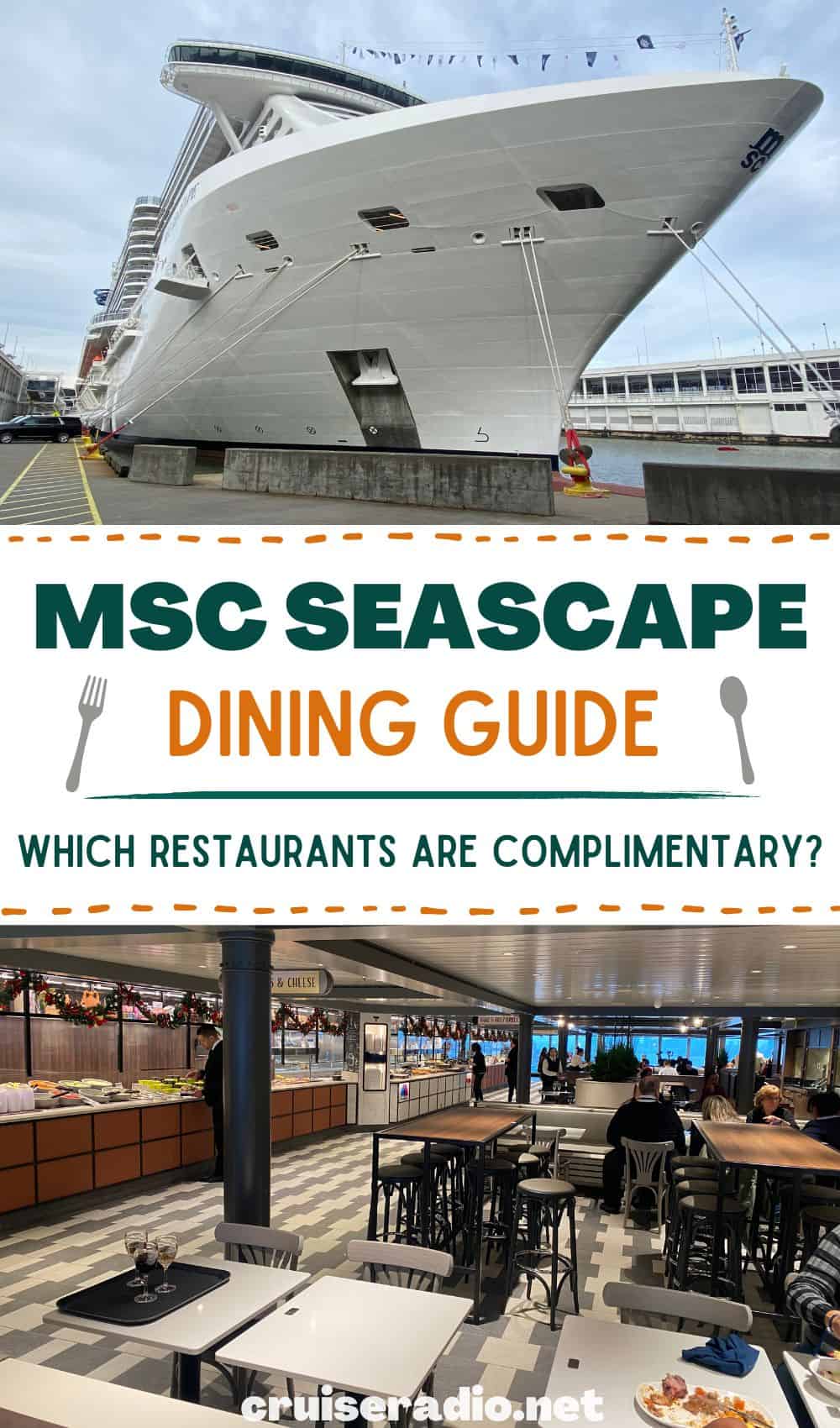 MSC Seascape Dining: Which Restaurants are Included?