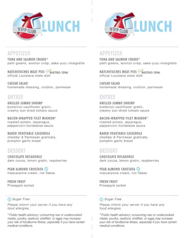 VIFP Diamond Lunch Returns to Carnival Cruise Line
