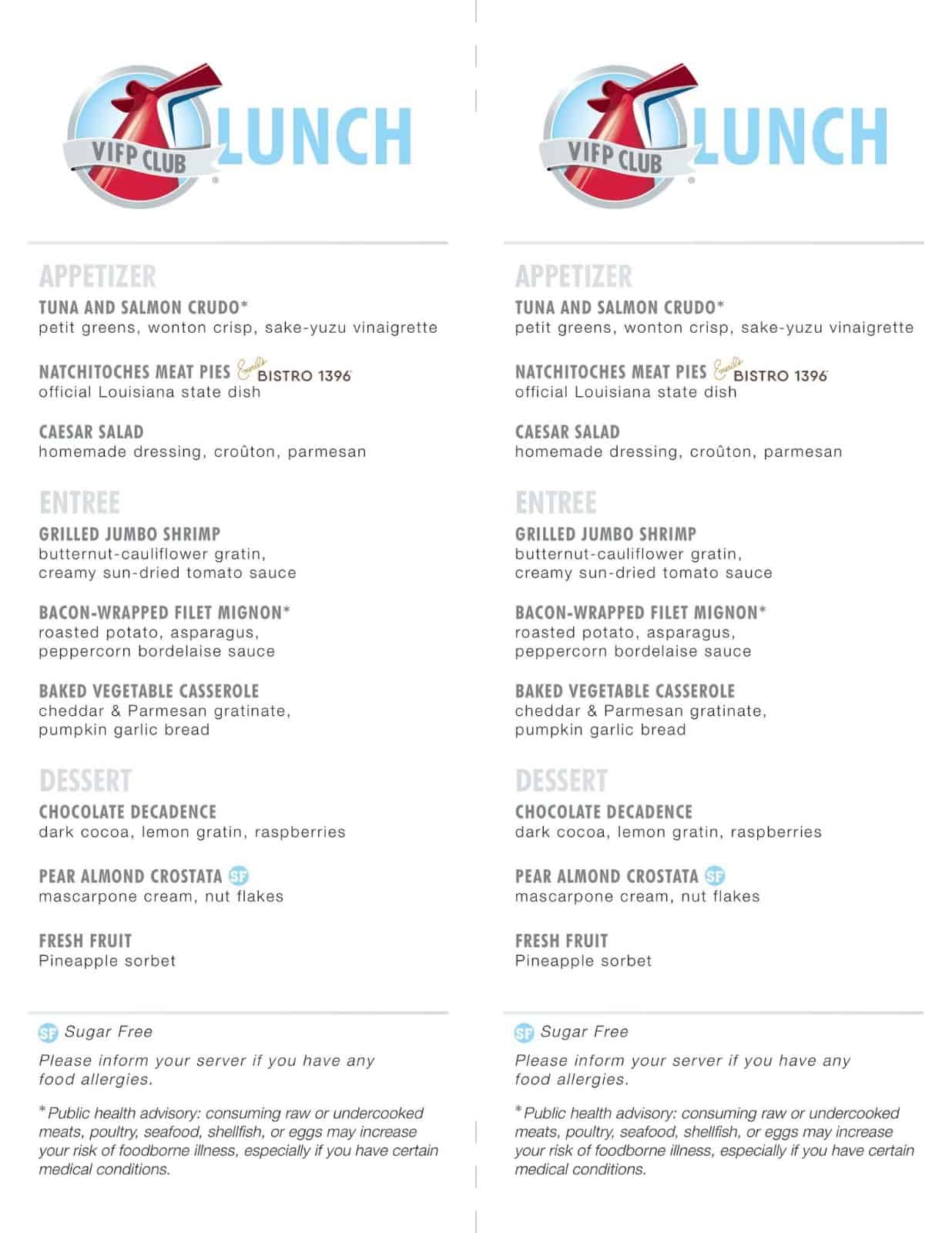 VIFP Diamond Lunch Returns to Carnival Cruise Line