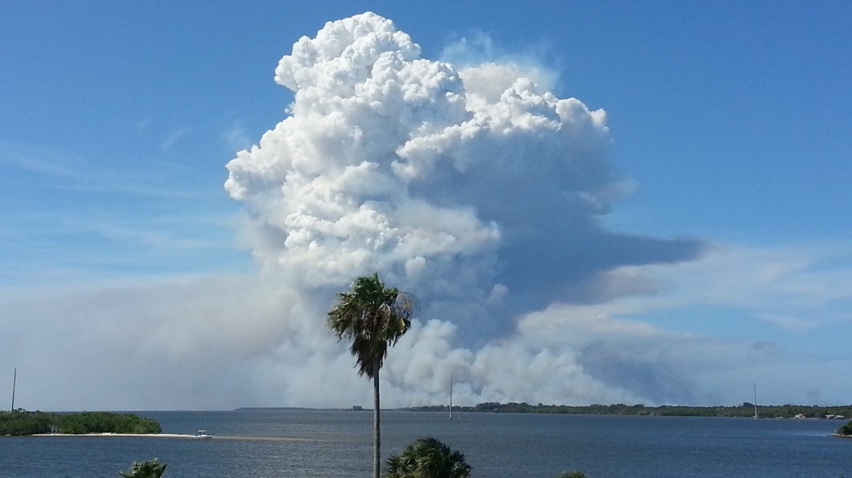 Large Billows of Smoke Over Florida Alarm Locals