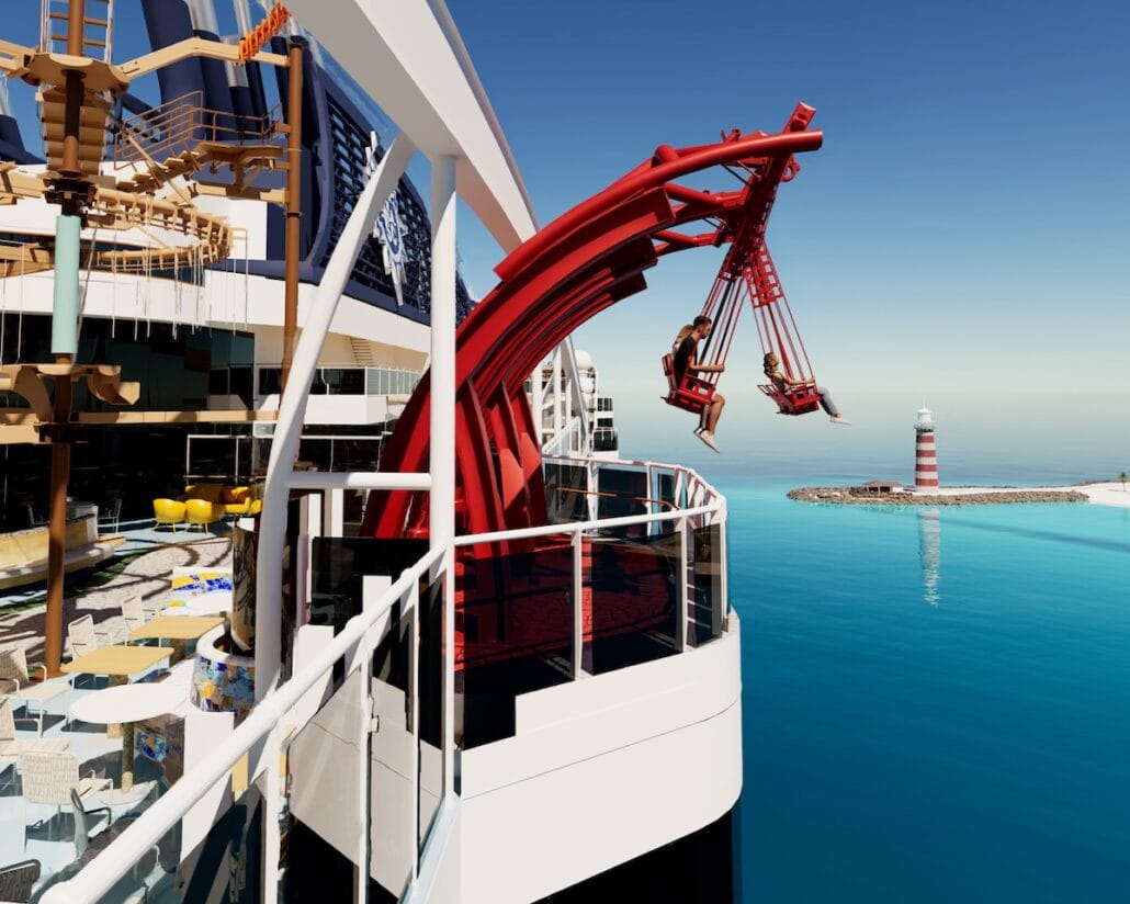 New Cruise Ship Attraction Will Dangle Passengers 160 Feet Over Ocean