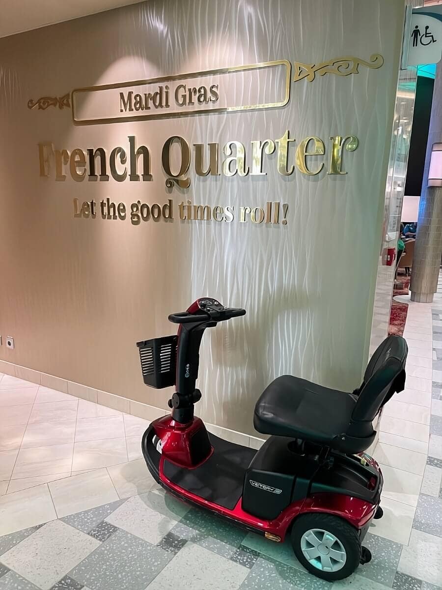 Carnival Issues Warning to Cruise Guests Using Mobility Scooters